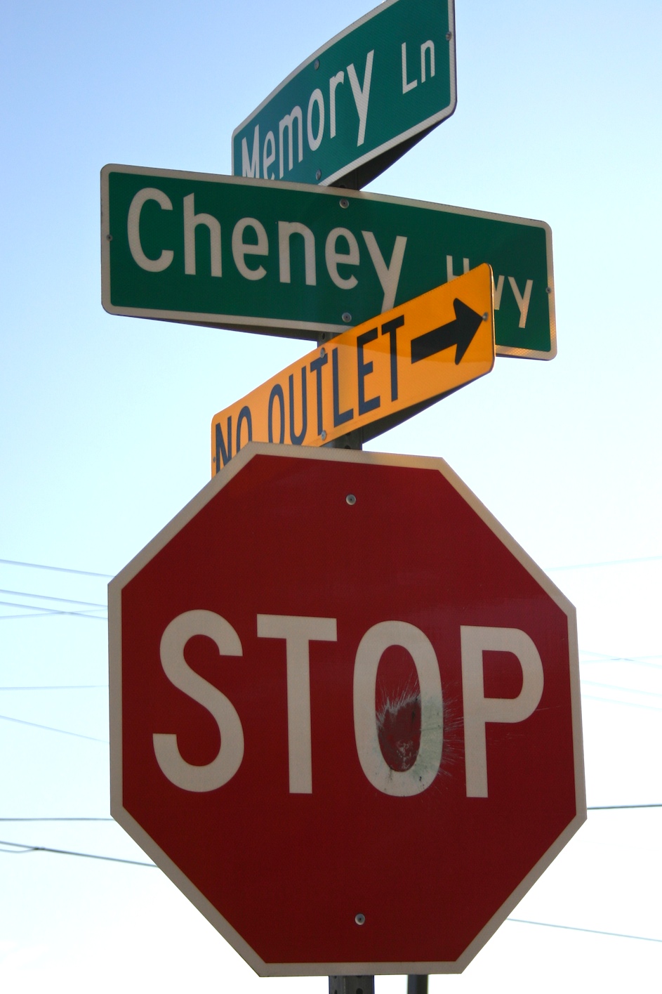 Cheney No Outlet sign Titusville Feb 2010 – Beth Partin: Restore and ...
